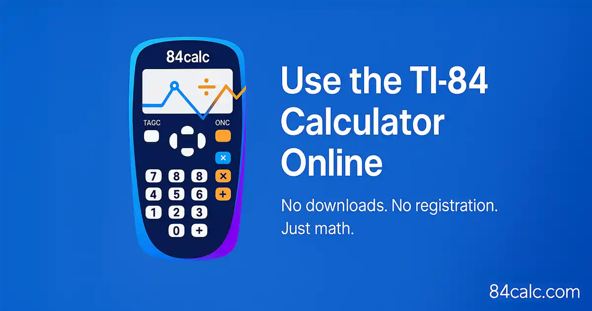 TI 84 Calculator Online - Free Graphing Calculator